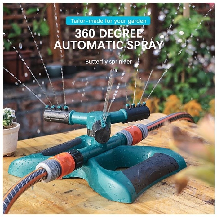 Sprinkler Siram Pokok Berputar 360 Darjah Pengairan Automatik Kebun ...