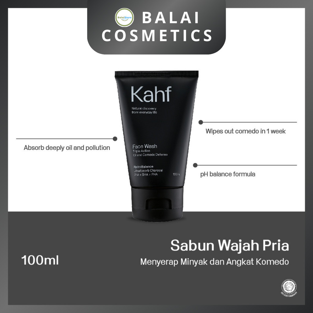 Kahf Triple Action Oil and Comedo Defense Face Wash 100 ml - Men's ...
