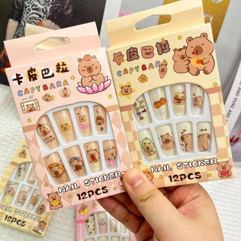 2024 Anime Capybara Nail Sticker Anime Stickers Fashion Manicure ...