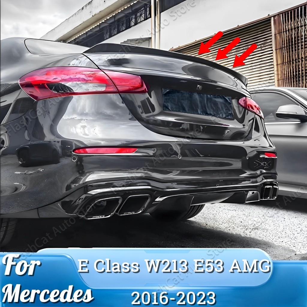 Rear Spoiler For Mercedes Benz E Class W213 SALOON E180 E200 E220 E350 E400 C63 AMG 2016 2017 ...