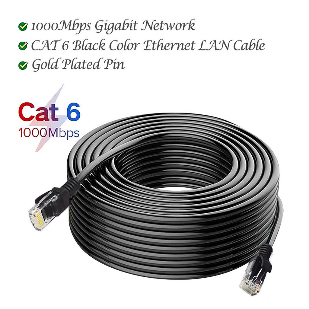 20m 15m 10m 5m 3m 2m 25m 30m 35m CAT 6 Ethernet Cable Cat6 GIGABIT ...