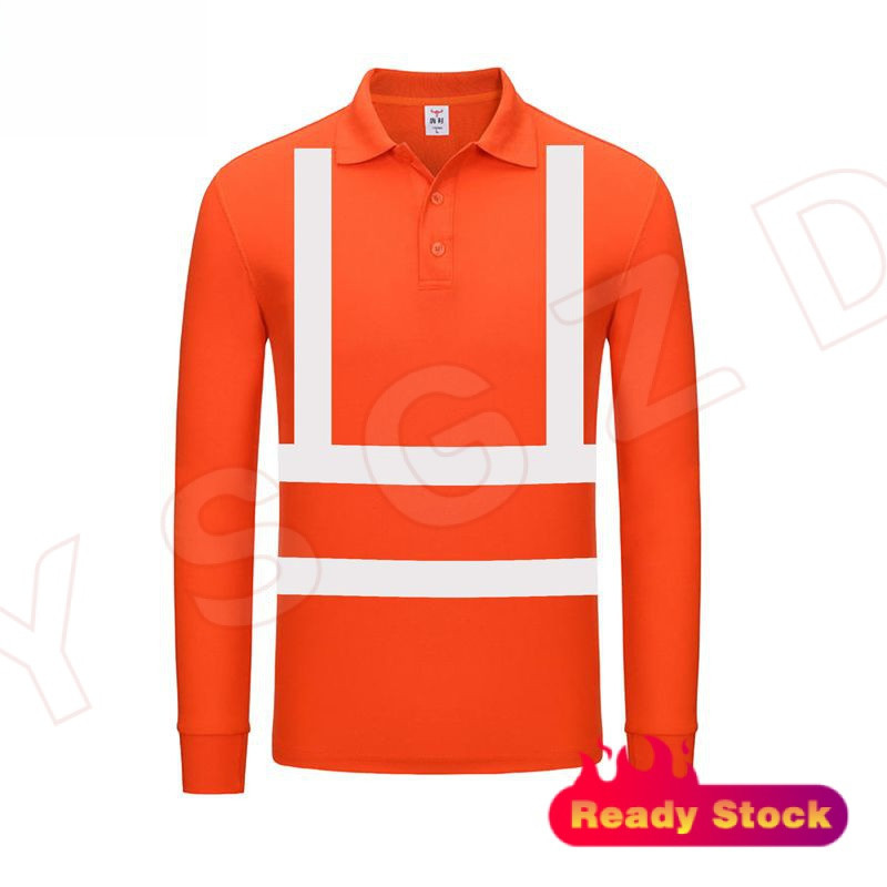 Long Sleeve Summer Sanitation Safety Clothing Protective Reflective T ...