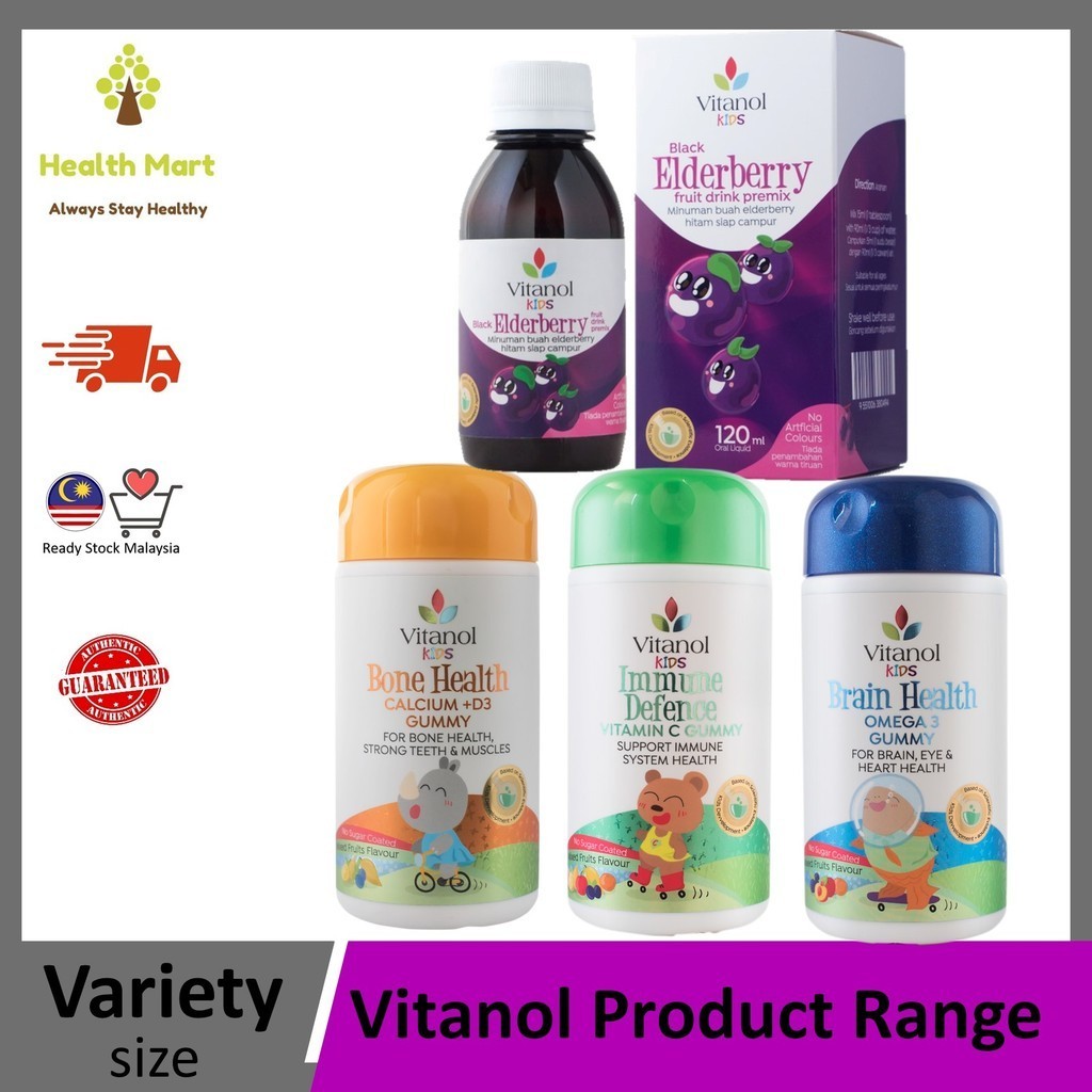 VITANOL KIDS Bone Health Brain Health Immune Defence Vitamin C Gummy ...