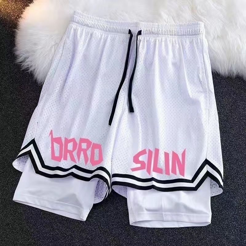 Official Basketball Training Anti-Run-Off Sports Shorts Running Gym ...