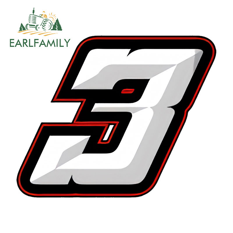 EARLFAMILY 13cm Racing Number Car Stickers Weather Resistant Attractive ...