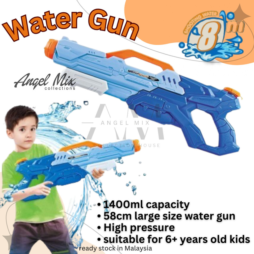 Ready Stock !!! 58Cm High Pressure Long Range Water Gun Kids Squirt ...
