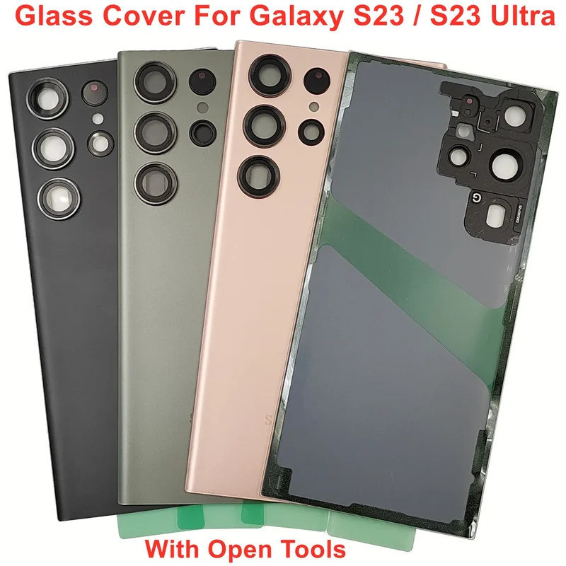 For Samsung Galaxy S23 Ultra 5G Glass Battery Cover S23 Back Door Rear ...