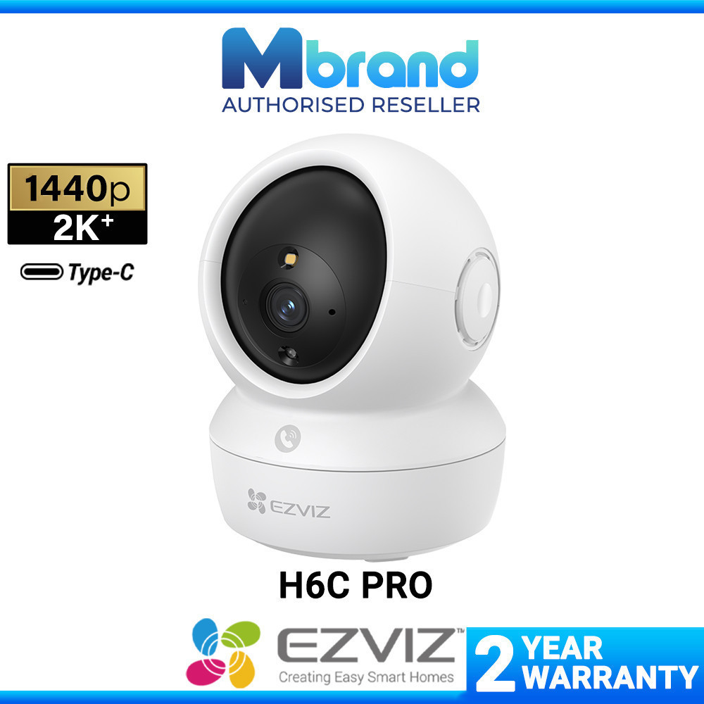 Ezviz H6C Pro 4MP 2K+ 1440P Pan/Tilt Motion Detection Two Way Talk Auto ...