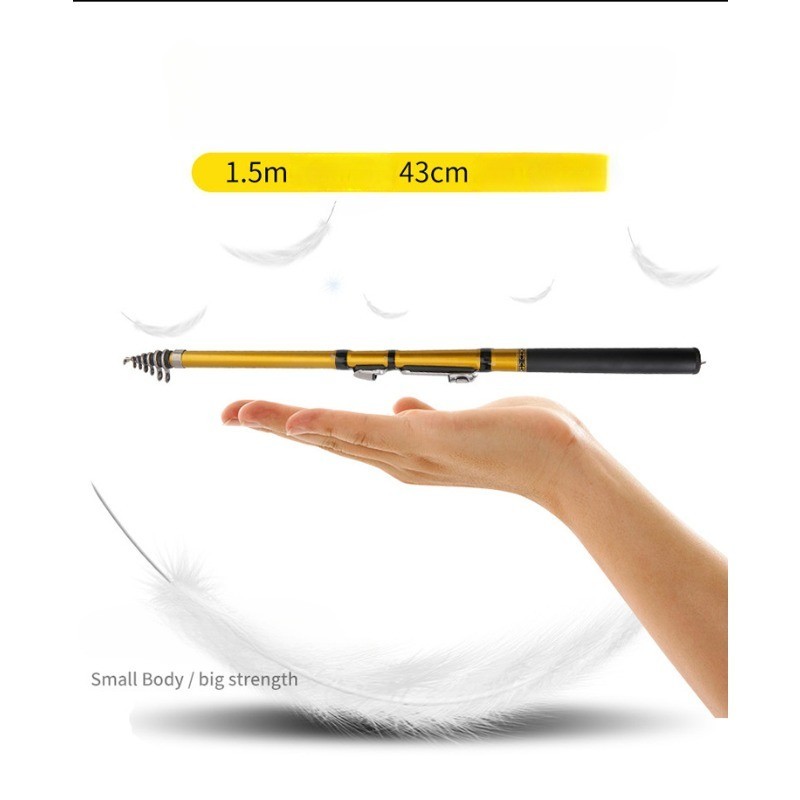 Soft tail small rock rod 1.5 meters 1.8 meters short section rock ...
