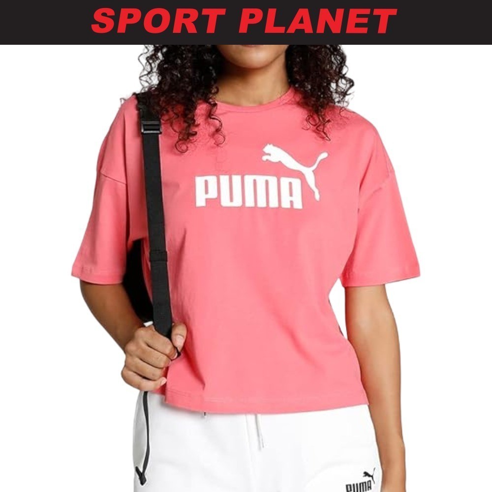 Puma Women Ess Cropped Logo Shirt Baju Perempuan (586866-91) Sport ...