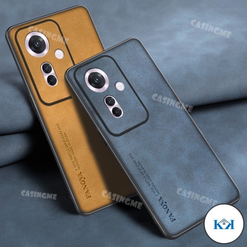 KK Oppo Reno11 F 5G Leather Texture Phone Case Sheepskin Leather Shell ...
