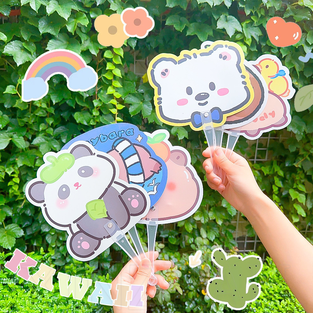 Plastic Hand Shake Fan - Outdoor Travel Accessories - Cartoon Cute ...