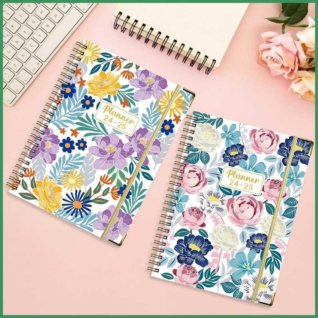 2024-2025 Academic Planner Floral To-Do List Notebook Twin-Wire Binding ...