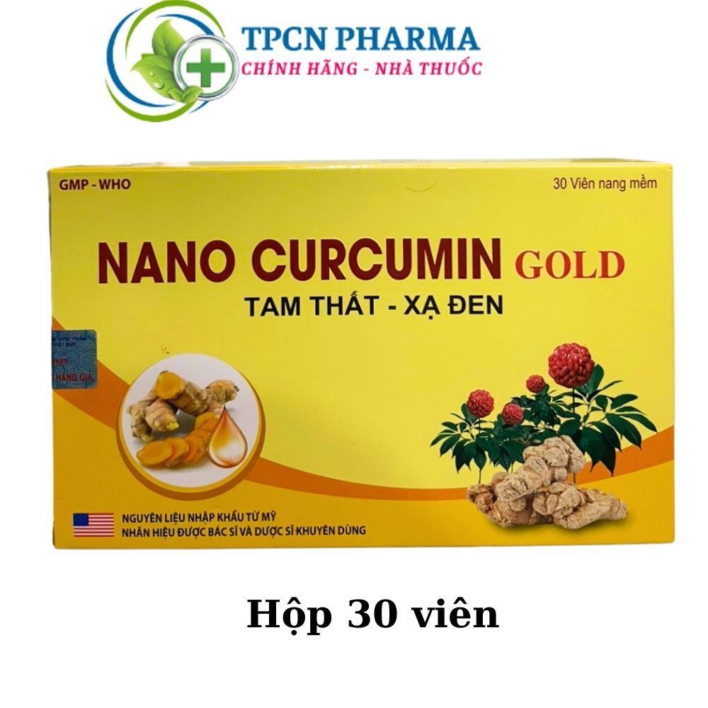 Nano Curcumin Gold Panax notoginseng - relieves stomach and duodenal pain (box of 30 soft ...