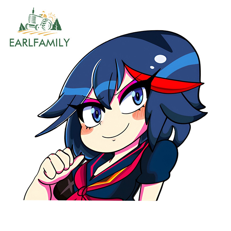 EARLFAMILY Ryukoss Cartoon Chibi Car Stickers Personality Water Bottle ...