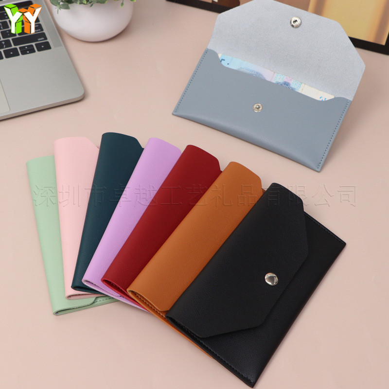 Spot warna macaron sederhana klip wang kapasiti besar dompet duit ...