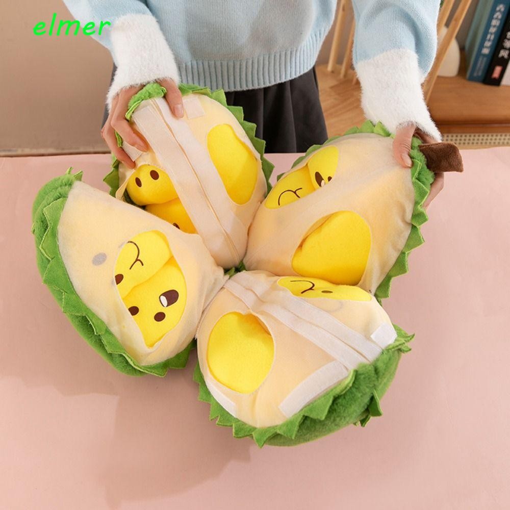 ELMER Detachable Durian Plush Toy, Fluffy Collection Fruit Durian Plush ...