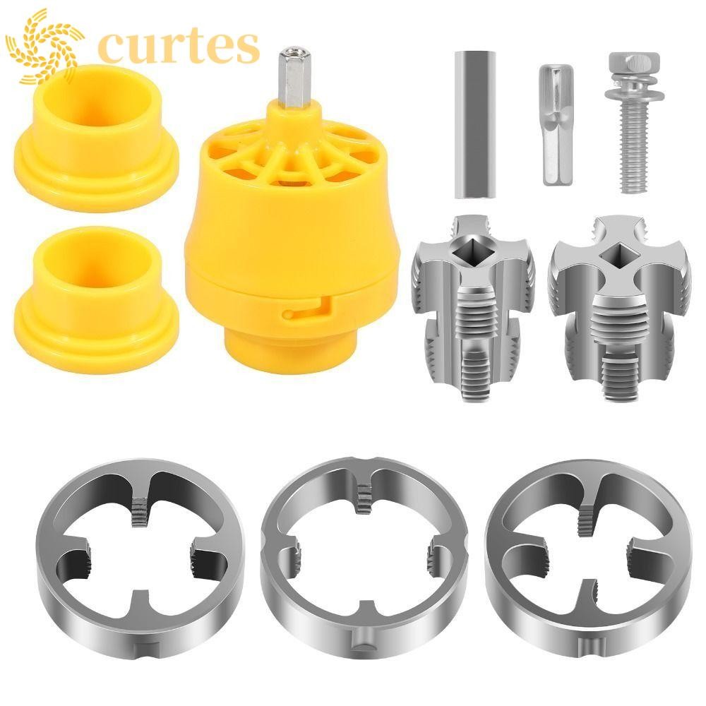 CURTES PVC Pipe Threader Kit, Durable Plastic Internal Thread Opener ...