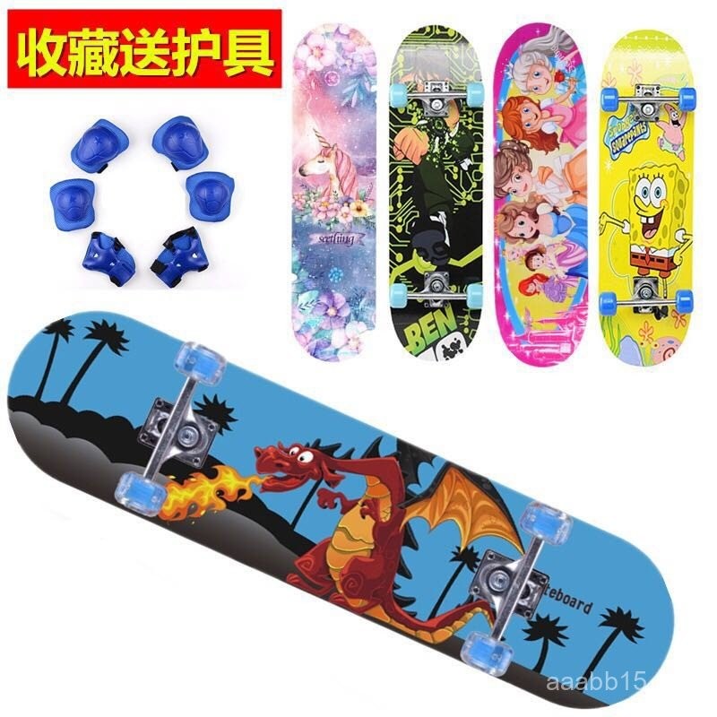 New Style Children Children's Four-Wheel Scooter Double Rocker Primary ...