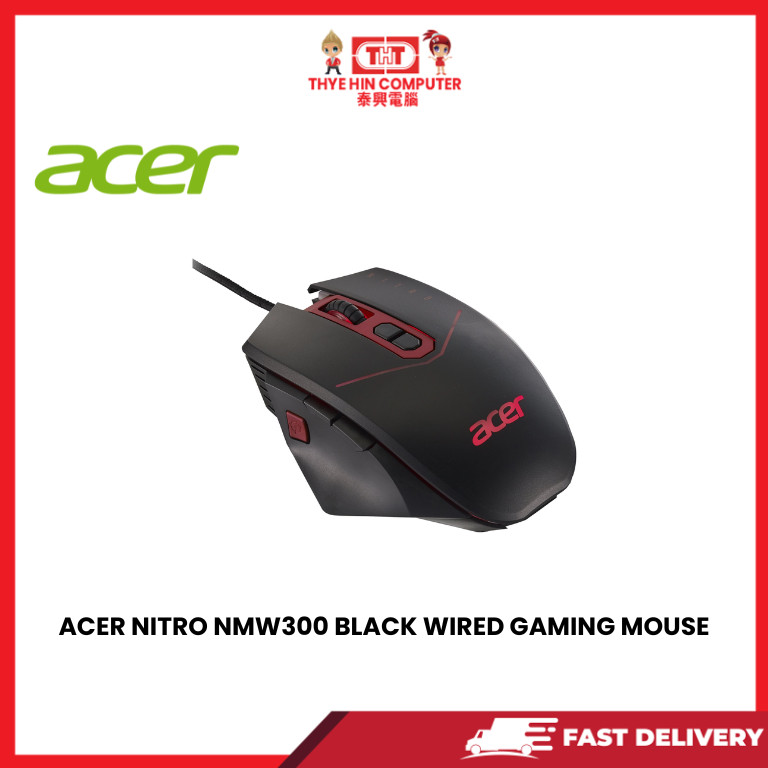 ACER NITRO NMW300 BLACK WIRED GAMING MOUSE | Shopee Malaysia