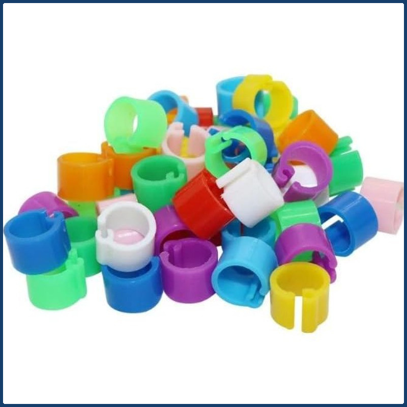 10Colors Birds Feet Rings Inner Diameter 6mm Width 7mm Plastic Clip ...