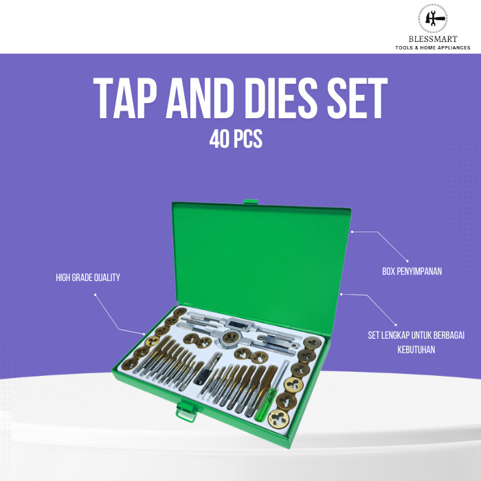 Tekiro Tap & Die Set 40 Pcs | Shopee Malaysia