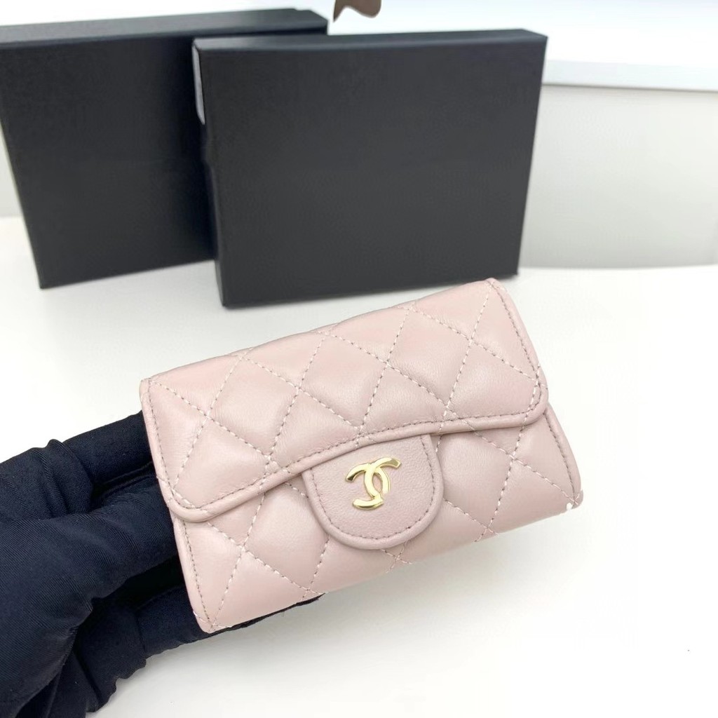 2024 Gaya Baharu Mini Pemegang Kad Gaya Chanel Dompet Syiling Corak ...