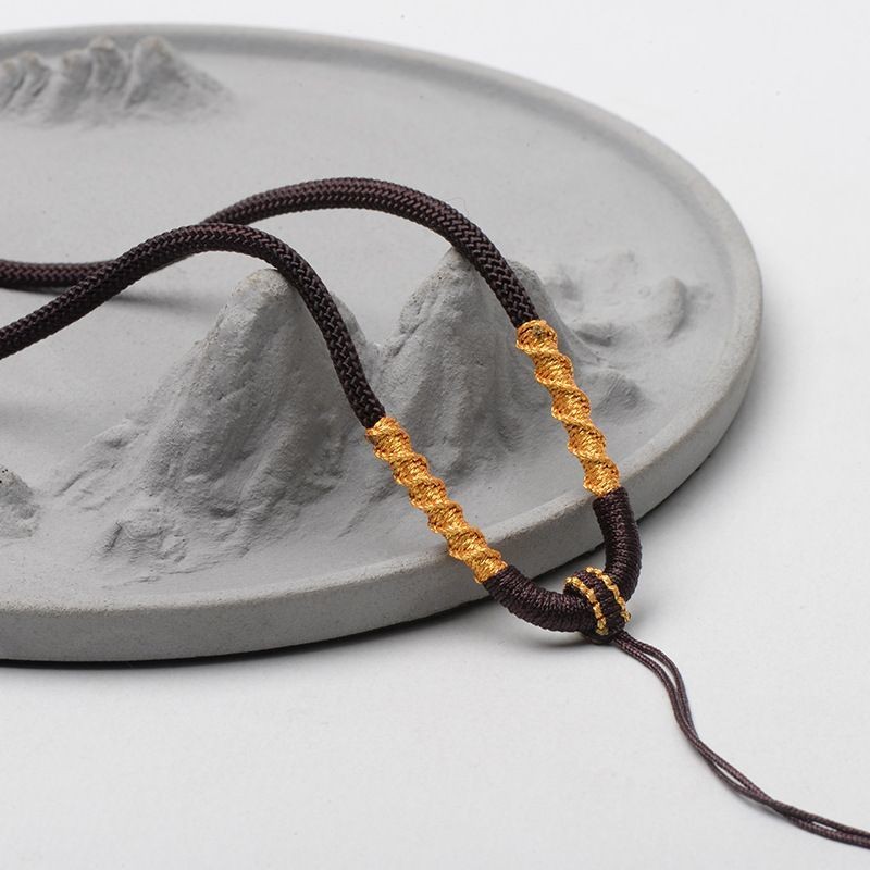 Hand-woven Necklace Rope Eight-strand Braided Necklace Rope Retro ...