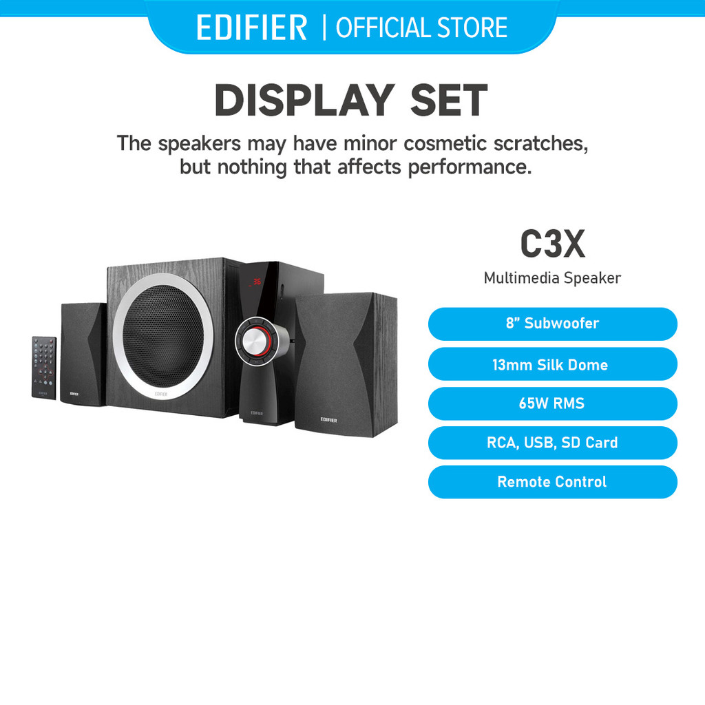 Edifier C3X [Display Set] 2.1 Multimedia High Quality Sound Speakers ...