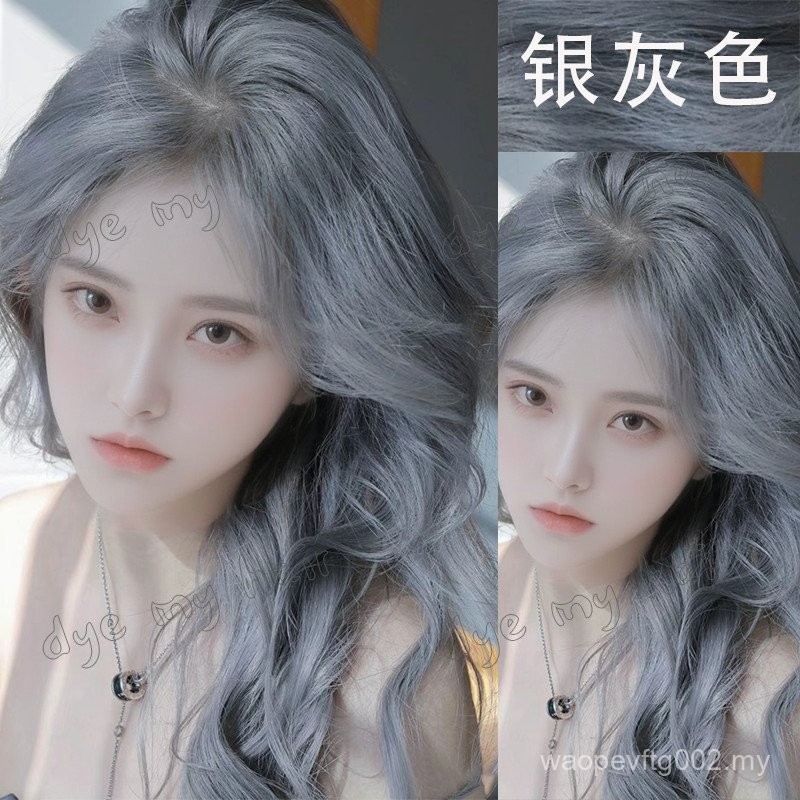 Krim Pewarna Rambut Kelabu Nenek Kelabu Perak Warna Bergaya Tumbuhan ...