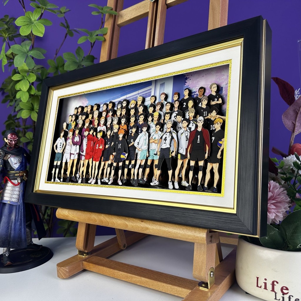 Volleyball boy around ハイキュー! Haikyuu!! 3D three-dimensional painting ...