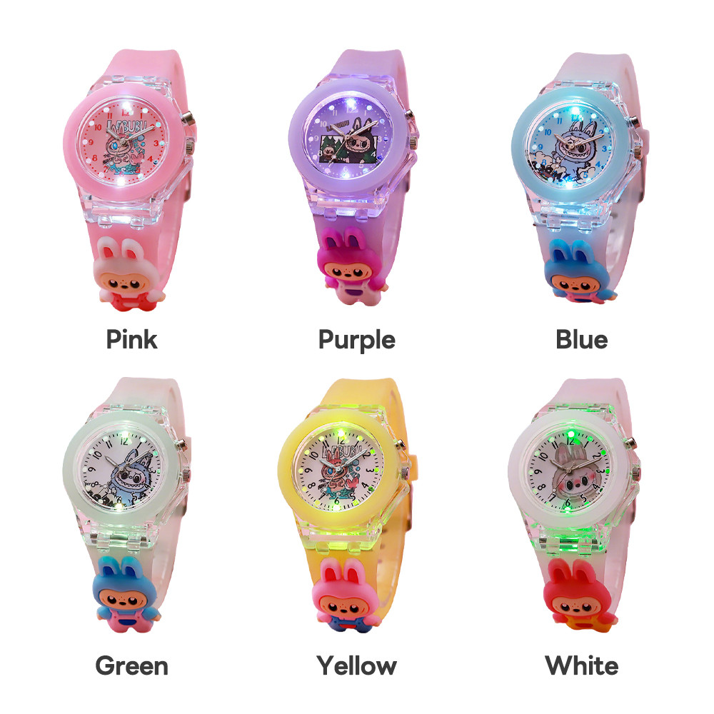 lakoe Labubu Watch Kids Jam Tangan Labubu Hadiah Budak Luminous Watch ...
