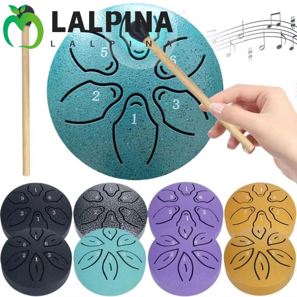 LALPINA Steel Tongue Drum Set, 6-Tone 3 Inch Mini Hand Pan Drums ...