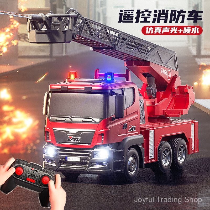 Children Large Size Electric Remote Control Car Fire Truck Sprinkler ...