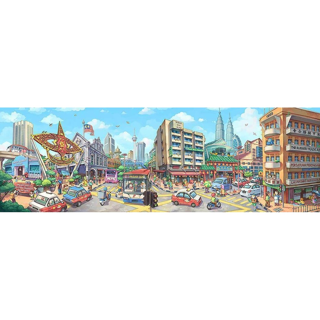 Pintoo(2D Puzzle_2000PCS) - Panorama - Loka Made - Road Trip to Kuala ...