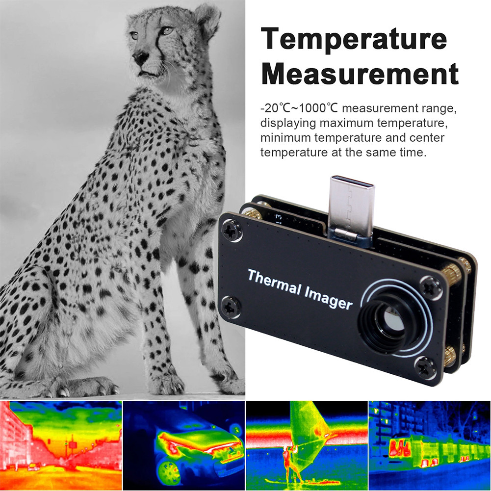 Type-C Thermal Imaging Camera -20~1000°C 32*32 Pixels Infrared Thermal ...