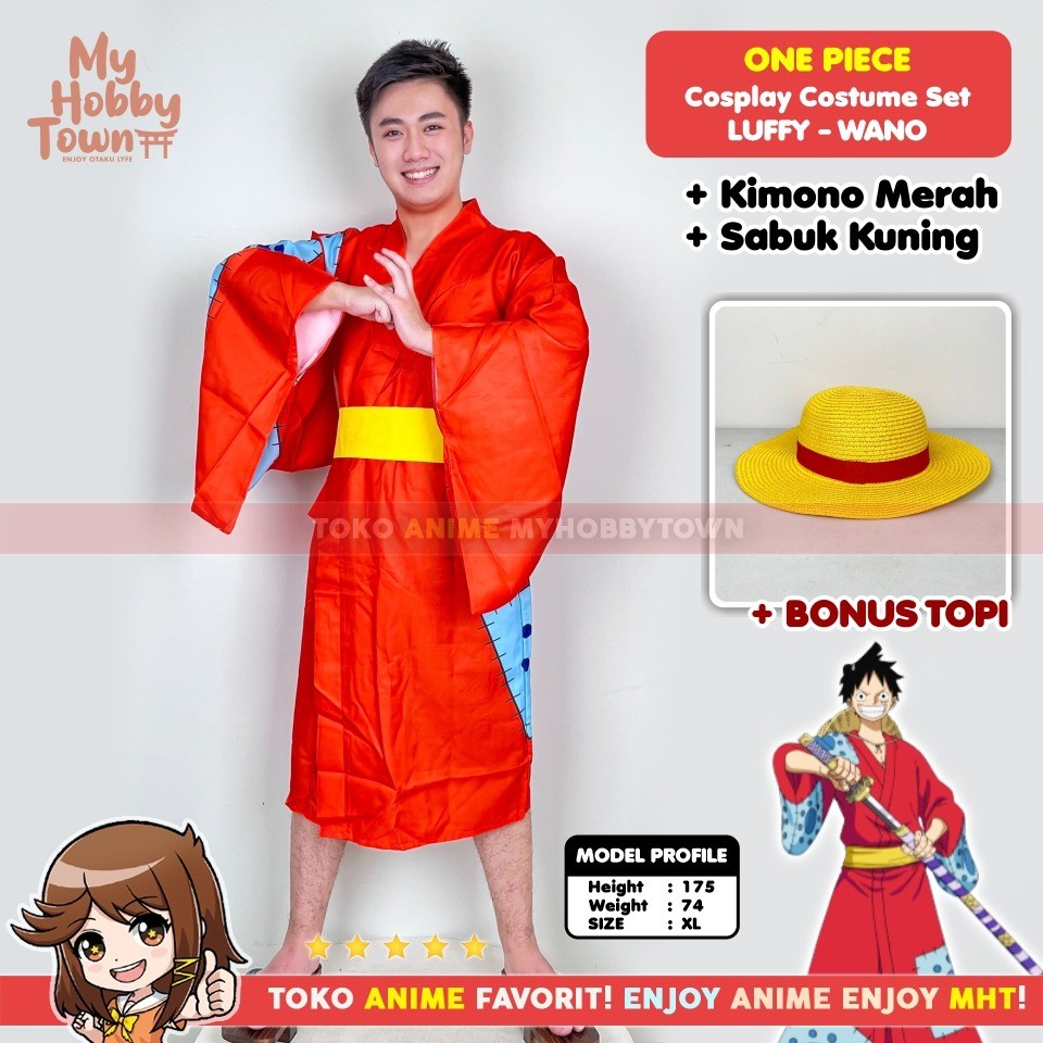 Monkey D Cosplay Costume. Luffy Wano Kuni Arc Luffytaro One Piece Anime ...