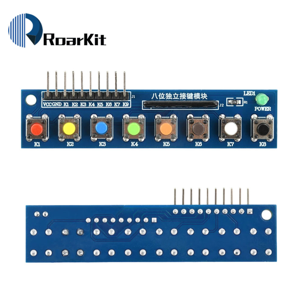 8 Independent Key Button Touch Button Module with LED Indicator Keyboard Module Keypad Module ...