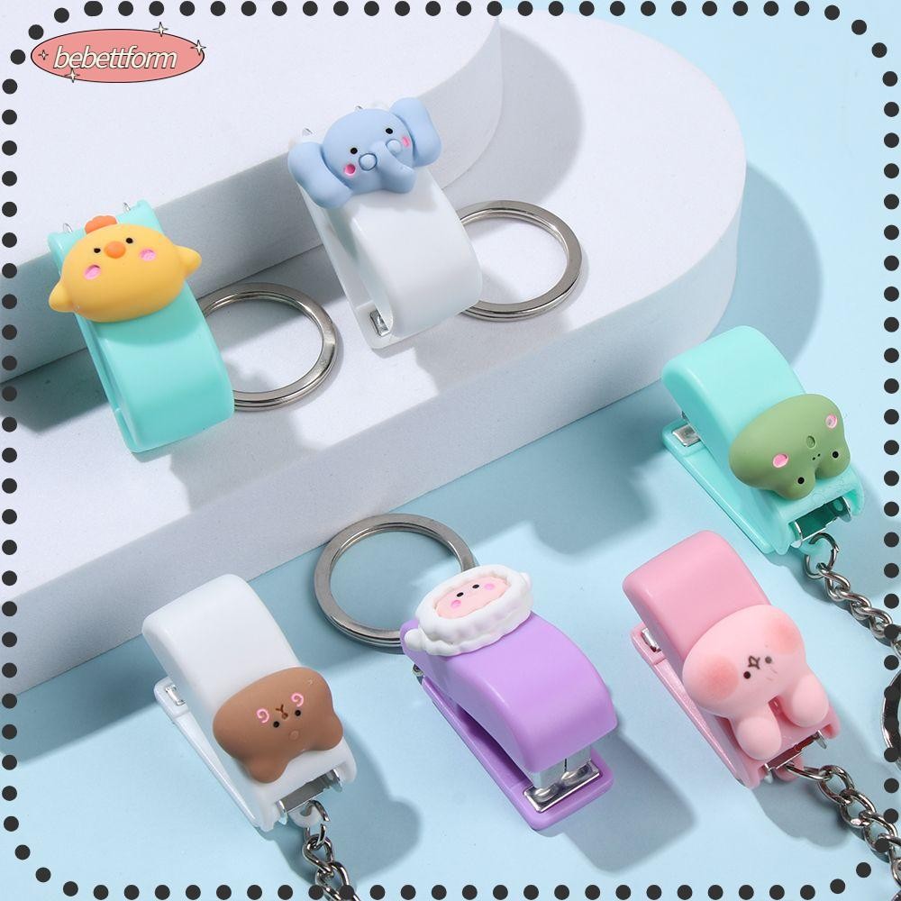 LIKE Push Clip Cartoon Cute Stationery File Organizer Stapler Paper ...