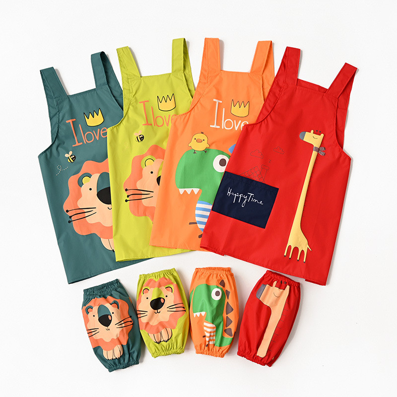 Apron Kalis Air Kanak-kanak dengan Lengan untuk Lelaki dan Perempuan ...