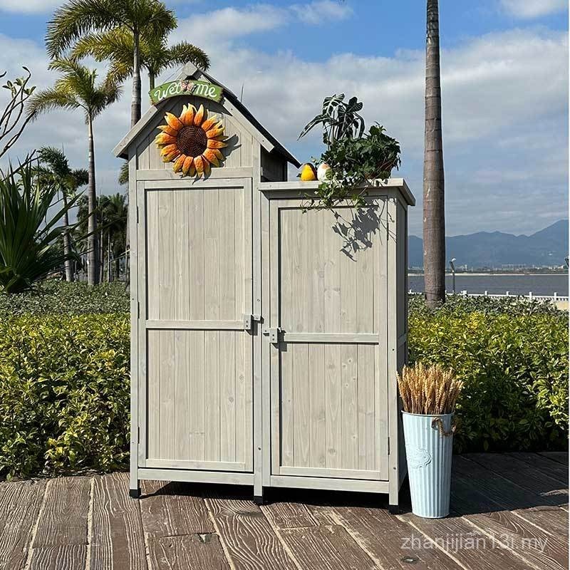 Outdoor Locker Garden Courtyard Tool Room Rainproof Sunscreen Storage ...