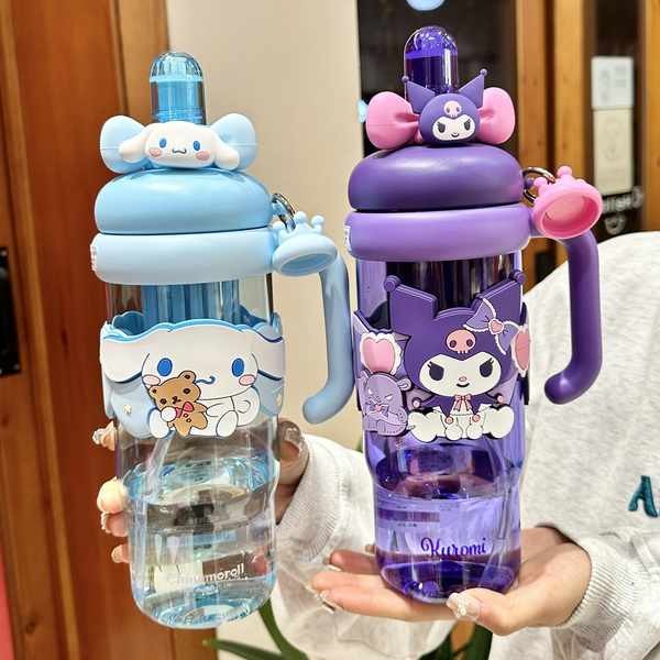 botol air tahan sejuk kuromi tumbler with straw tumbler tahan sejuk budak Sanrio Kuromi Straw ...