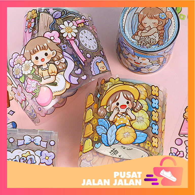 Pjj - 5895 Washitape Sticker PVC / Sticker Roll / Sticker Rolling Cute ...