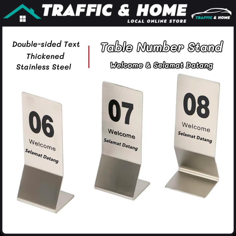 Stainless Steel Table Number Double-sided Display For Wedding Party ...