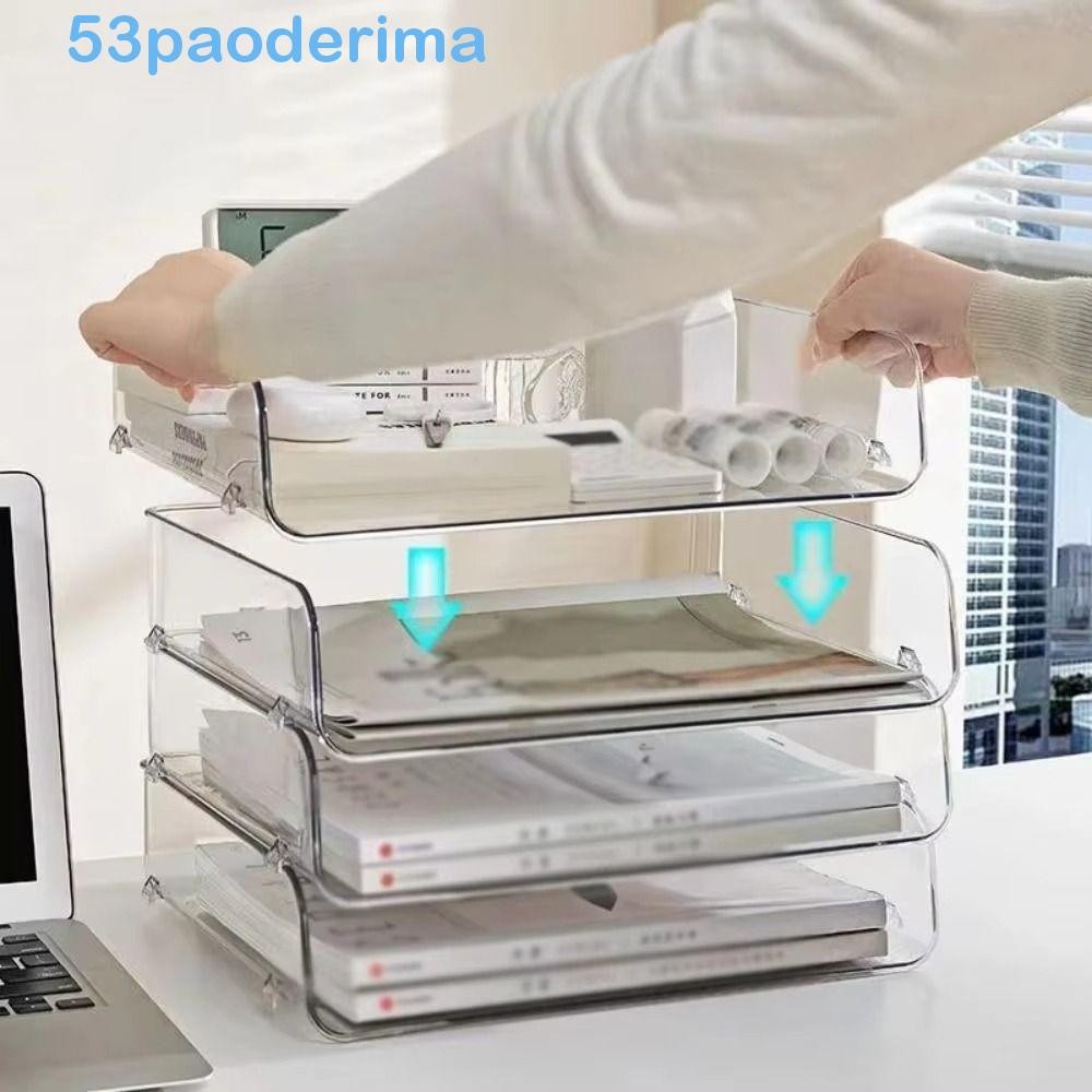 PAODERIMA Brochure Holder, Simple Space Saving A4 Document Paper ...