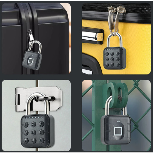 Tuya Fingerprint Padlock | Password & Bluetooth Unlock | Door Sensor ...