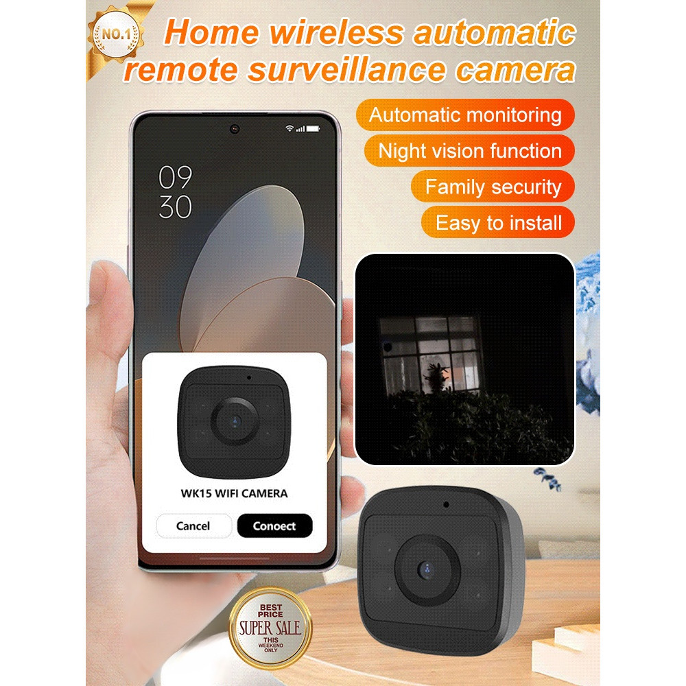 ⚡Hot Sale⚡[360° Rotating Lens Waterproof Body] Home Wireless Bluetooth ...