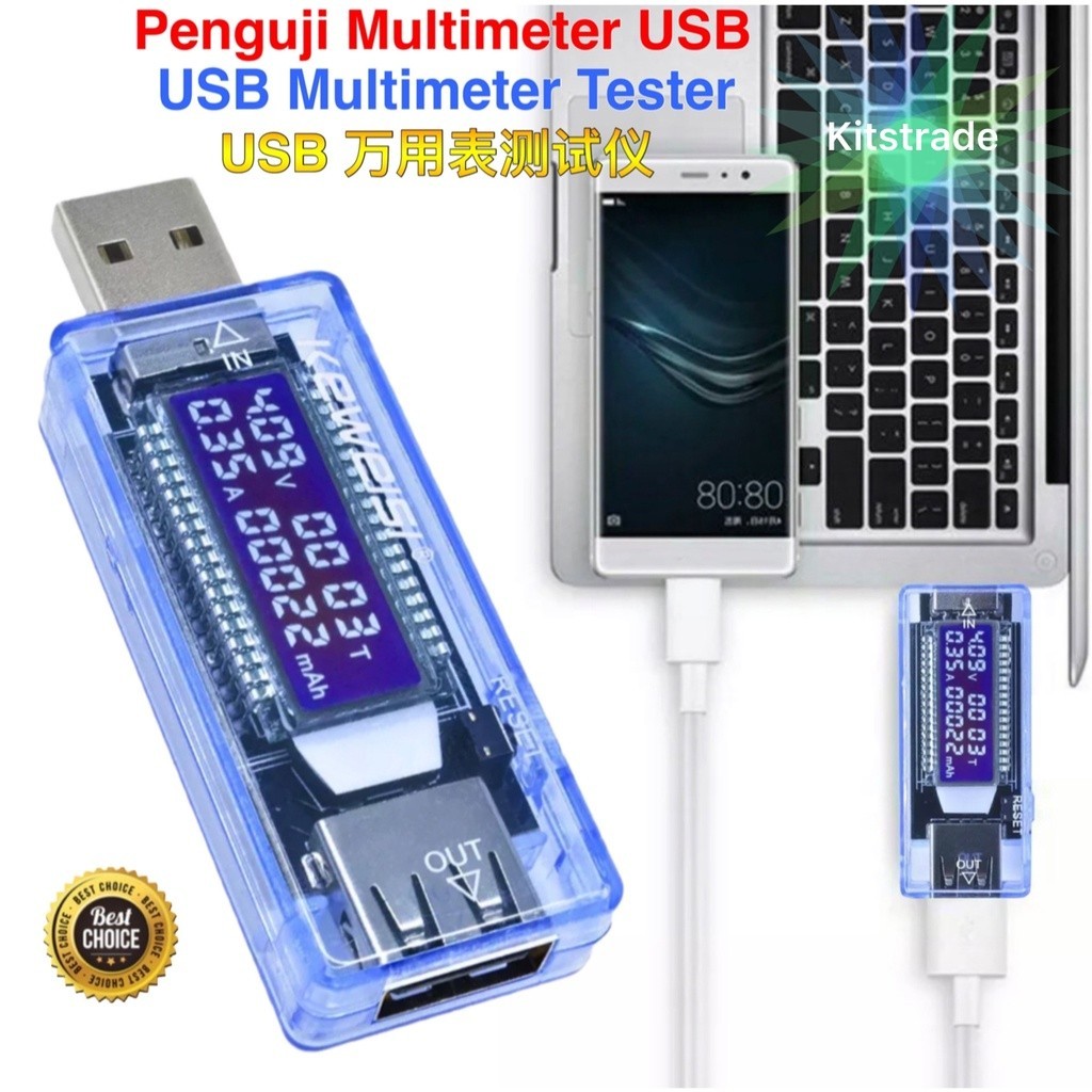 USB Multimeter Tester Voltage Current USB 仪表测试仪万用表电压电流 | Shopee Malaysia