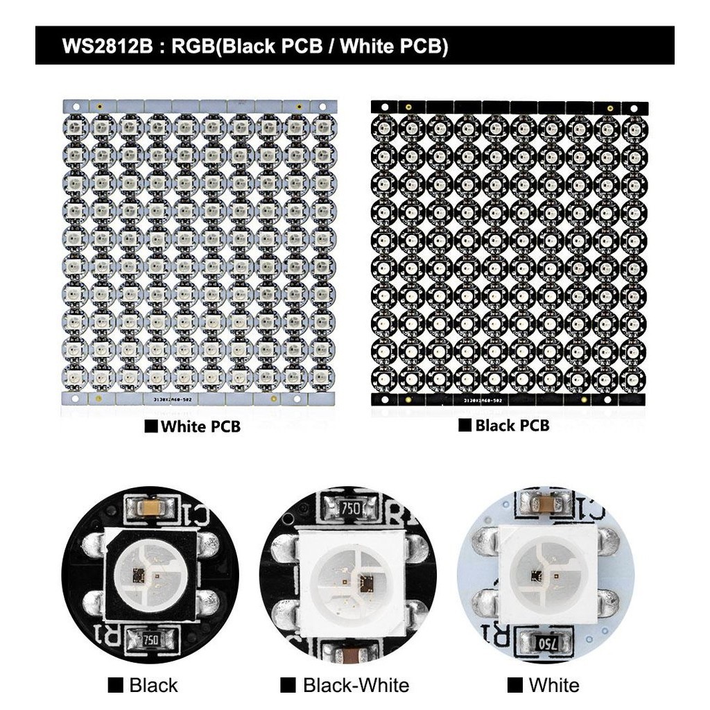 5V WS2812B LED Chip with Heatsink Board WS2811 IC 5050 SMD RGB LED ...