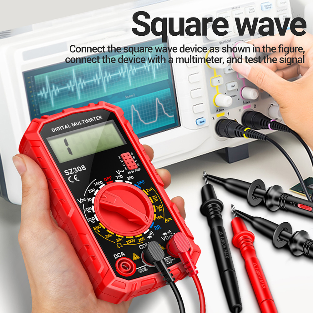 Portable Digital Multimeter With Buzzer Professional Electric Detector ...